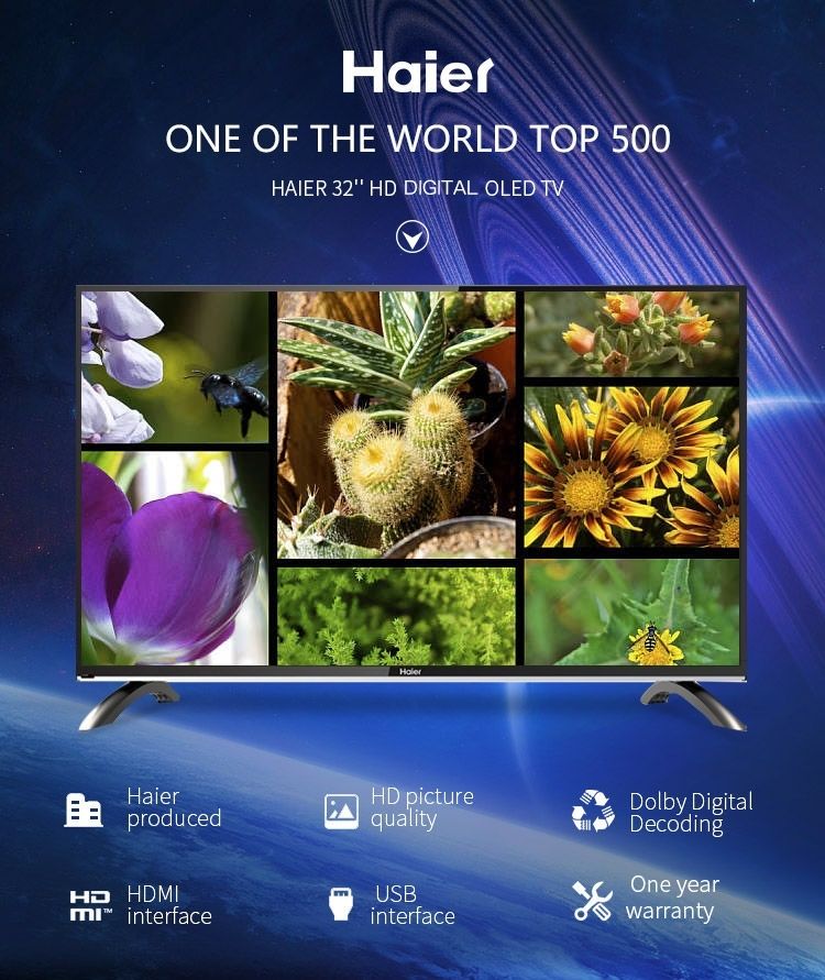 Haier Haier Tv Led - 32" - Hd - Usb - Hdmi - Noir | BazarAfrique Côte d ...